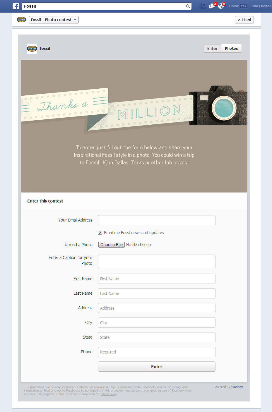 Woobox Photo Contest App