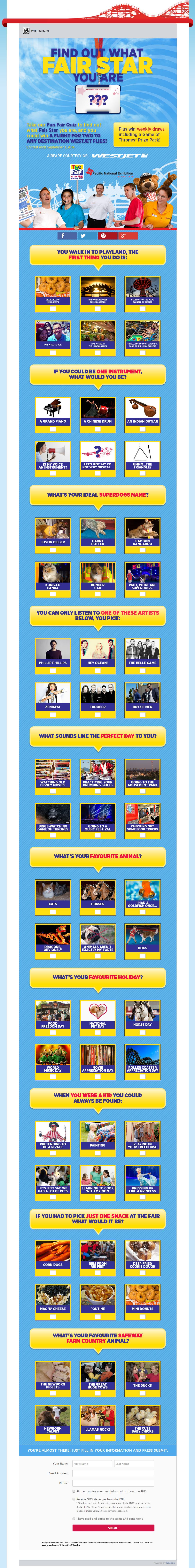 Woobox Quiz app for Facebook Pages, websites, & Twitter